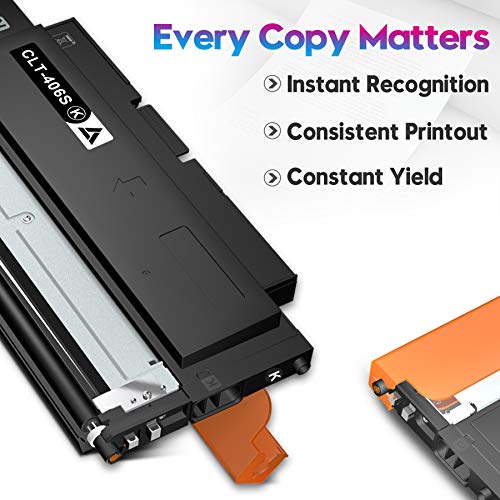 ONLYU Compatible Toner-Cartridge Replacement for Samsung CLT-406S CLT-K406S CLT-C406S CLT-M406S CLT-Y406S for Samsung Xpress C460FW C460W C410W (1Black,1Cyan,1Magenta,1Yellow)