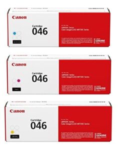 canon crg-046 3-color cyan, magenta and yellow toner cartridge set