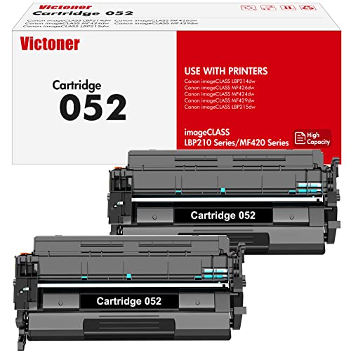 052 Toner Cartridge Compatible Replacement for Canon 052 052H Toner Cartridge for Canon imageCLASS MF424dw MF426dw MF429dw LBP215dw LBP214dw Printer (Black, 2-Pack)