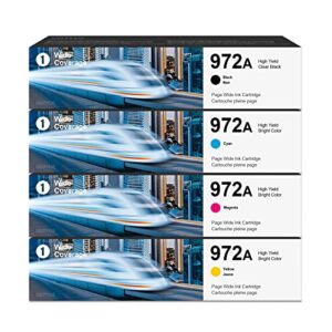 972a ink cartridge 4-color set(bnd00335) – utye compatible 972a ink cartridges replacement for hp pagewide pro 477dw 577dw 452dw 477dn 452dn 577z 552dw 377dw p55250dw printer