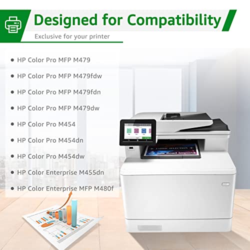 414X Toner Cartridge GREENSKY Compatible Replacement for HP 414X W2020X 414A W2020A Used with HP Color Laserjet Pro MFP M479fdw M454dw M454dn M479fdn M479dw M479 M454 Printer (1 Black, NO CHIP)