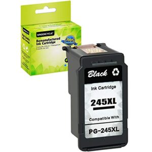 greencycle remanufactured ink cartridge compatible for canon pg-245xl pg-245 245 xl pixma mx490 mg2522 mg2525 mg2922 mg2924 mg3020 mg3022 mg3029 ts3120 ts3122 ts202 printers (black, 1 pack)