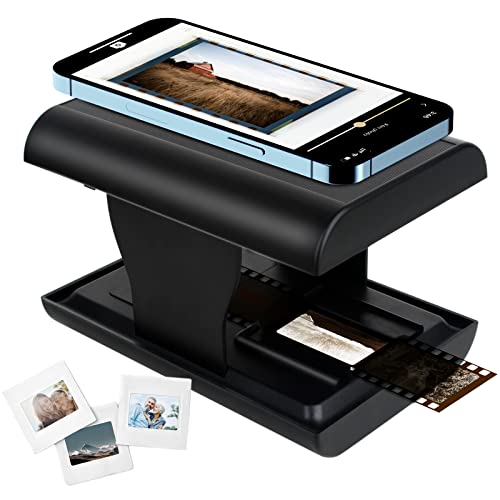 Mobile Film Scanner, 35mm Slide and Negative Scanner for Old Slides to JPG, Suitable for iPhone and Smartphone, Support Editing and Sharing