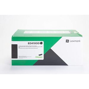 Lexmark, LEXB341X00, B341X00 Extra High Yield Return Program Toner Cartridge, 1 Each, Black