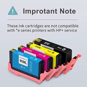 ActualColor C 910 910XL Remanufactured Ink Cartridge Replacement for HP 910 910XL Combo Pack for OfficeJet Pro 8022 8020 8025 8028 8035 Black Cyan Magenta Yellow, 4P