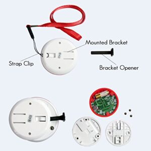 CallToU Wireless Call Buttons for Caregiver Pager and Restaurant Calling Pager Waterproof 500+ Feet Operating Range for Elderly/Patient/Disable（Need to Be Paired with Receiver to Work）