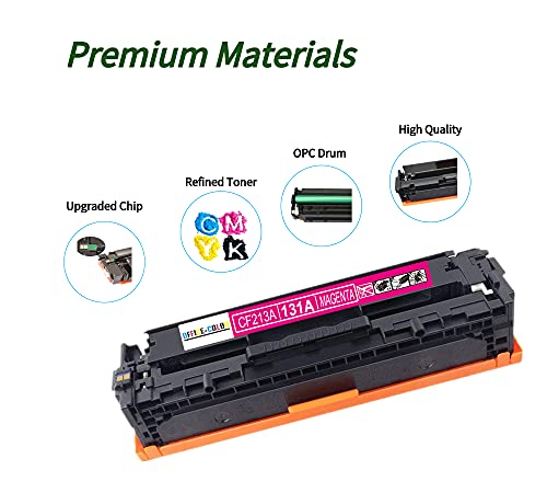 131A 131X Black,Cyan, Magenta, Yellow High-Yield Toner Cartridges (4 Pack) Works with HP Laserjet Pro 200 Color M251nw MFP M276nw M251n M276n Printer Ink