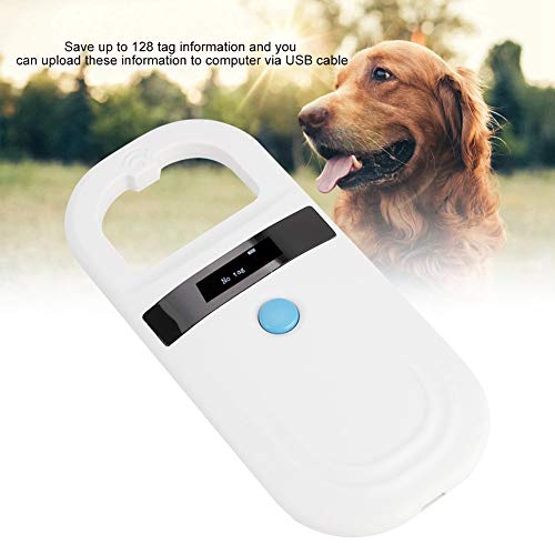 Animal Chip ID Scanner, Tosuny Microchip Reader Scanner with OLED Display Screen, Supports FDXB (ISO11784 / 11785) and EMID Microchips Suitable for Animal Management, Resource Management, etc