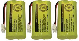 replacement battery for at&t bt8001 / bt8000 / bt8300 / bt184342 / bt284342 / 89-1335-00 / 89-1344-01 / batt-6010 / cph-515d (3-pack, bulk packaging)