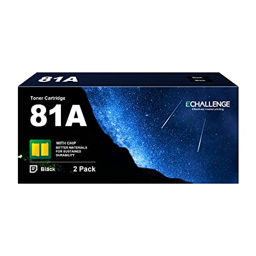 ECHALLENGE 81A CF281A Compatible Toner Cartridge Replacement for HP 81A CF281A 81X CF281X to Use with Laserjet Enterprise MFP M605 M604 M604N M606 Enterprise MFP M630(Black, 2 Pack)