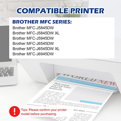 DOUBLE D LC3037 Ink Cartridges Compatible Replacement for Brother LC3037 LC3037XXL LC3039, High Yield use with MFC-J6945DW MFC-J5845DW XL MFC-J5945DW MFC-J6545DW XL (1 Each of lc3037 BK/C/M/Y) 4 Pack