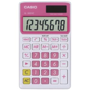 casio sl-300vc standard function calculator, pink