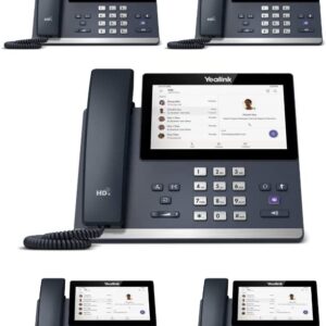 Yealink MP56-TEAMS Edition Desk IP Phone [5 Pack] 7 inch (800 x 480) capacitive Touch Screen, PoE, Power Adapter Not Included