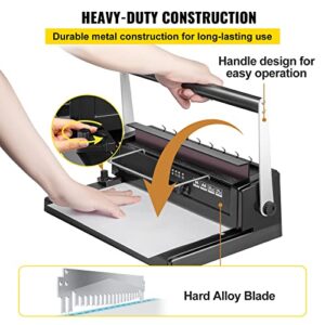 VEVOR Manual Wire Binder Machine A4, Wire Binding Machine 120 Sheet, with Wire Binding Set Insert 34 Holes for Office, Store