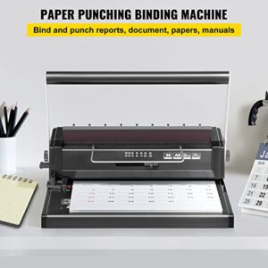 VEVOR Manual Wire Binder Machine A4, Wire Binding Machine 120 Sheet, with Wire Binding Set Insert 34 Holes for Office, Store