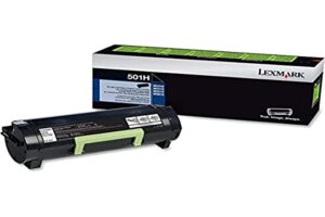 lexmark 50f1h00 501h ms 310 410 510 610 toner cartridge (black) in retail packaging,black toner