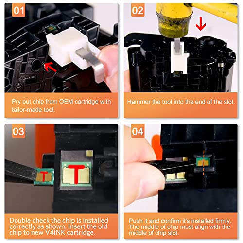 V4INK Compatible 58A Toner Cartridge NO-CHIP Replacement 2PK for HP 58A 58X CF258A Toner for HP Pro M404dn M404dw M404n MFP M428fdw M428fdn M428dw M430F M406DN M304 M404 M428 Printer (OEM CHIP NEEDED)