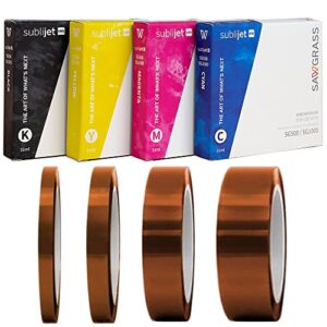 sawgrass sublijet uhd cmyk inks sg500 & sg1000 4 pack with bonus 4 rolls of prosub tape