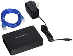 grandstream gs-ht814 4 port ata with 4 fxs ports and gigabit nat router voip phone and device, black