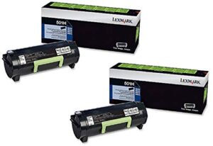 lexmark 501h (50f1h00) high yield toner cartridge 2-pack