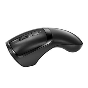 tharo new wireless mouse barcode scanner, 2-in-1 design 2d handheld barcode scanner with wireless mouse functions for pos system,store,supermarket, warehouse.(black)