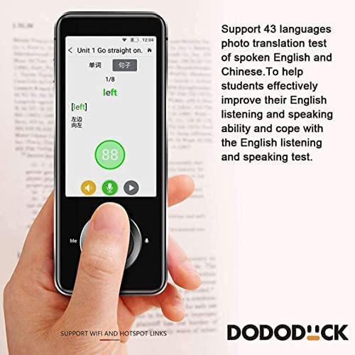 DoDoDuck 1 Language Translator Device, New 2023 Version. Best Offline 2 Way Translation in 1o Languages, 109 Online, Works with No Connectivity, Watch Video from OS-Reviews