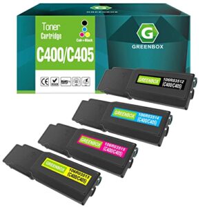 greenbox remanufactured xerox versalink c400 c405 toner cartridges replacement for 106r03512 106r03513 106r03514 106r03515 for versalink c400n c400dn c405n c405dn printer (4 pack)