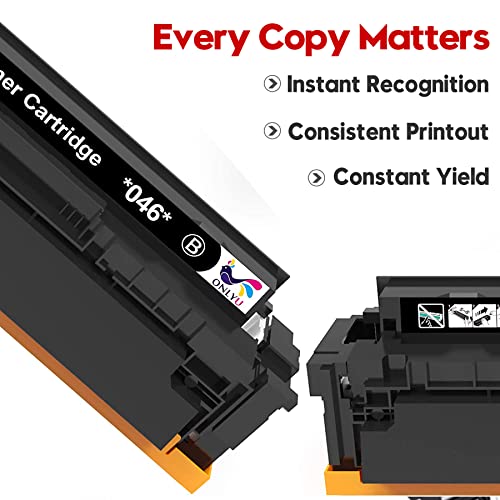 ONLYU Compatible Toner Cartridge Replacement for Canon 046 MF733Cdw 046H CRG-046H for Color ImageCLASS MF733Cdw MF731Cdw MF735Cdw LBP654Cdw MF733 Printer Ink (2 Black Yellow Magenta Cyan, 5 Pack)