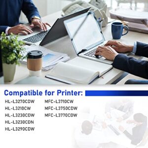 TN223 BK/C/M/Y MFC-L3770CDW Toner 4Pack: Compatible Toner Cartridge Replacement for Brother TN-223 TN 223 TN227 Work with HL-L3270CDW HL-L3210CW HL-L3290CDW MFC-L3710CW MFC-L3750CDW Printer