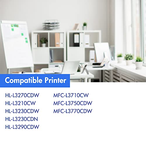 TN223 BK/C/M/Y MFC-L3770CDW Toner 4Pack: Compatible Toner Cartridge Replacement for Brother TN-223 TN 223 TN227 Work with HL-L3270CDW HL-L3210CW HL-L3290CDW MFC-L3710CW MFC-L3750CDW Printer