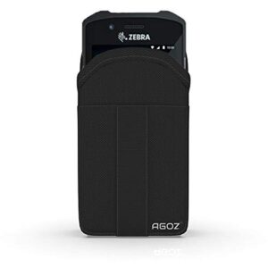 Agoz Zebra TC51 TC56 Scanner Holster, Rugged Carrying Case Pouch for Zebra TC51 TC52 TC56 TC57 TC20 TC21 TC25 TC26 MC40 MC45 Handheld Barcode Touch Mobile Computer,Cover with Metal Clip & Belt Loops