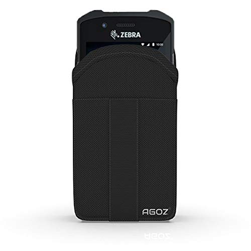 Agoz Zebra TC51 TC56 Scanner Holster, Rugged Carrying Case Pouch for Zebra TC51 TC52 TC56 TC57 TC20 TC21 TC25 TC26 MC40 MC45 Handheld Barcode Touch Mobile Computer,Cover with Metal Clip & Belt Loops