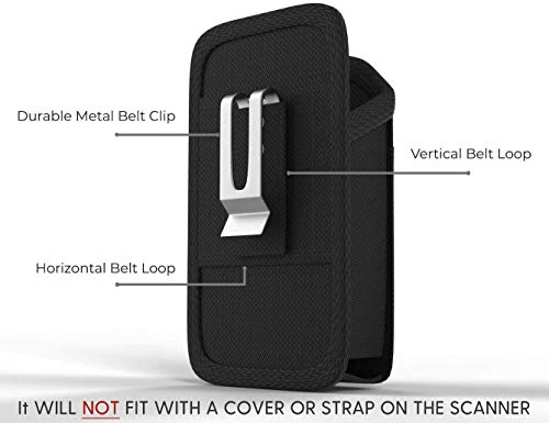 Agoz Zebra TC51 TC56 Scanner Holster, Rugged Carrying Case Pouch for Zebra TC51 TC52 TC56 TC57 TC20 TC21 TC25 TC26 MC40 MC45 Handheld Barcode Touch Mobile Computer,Cover with Metal Clip & Belt Loops