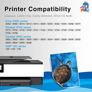 starink 65XL Ink Cartridges Remanufactured Replacement for HP Ink 65 Black/Color for Envy 5000 5055 5052 5014 DeskJet 3700 3772 3755 3752 2600 2622 2652 Printer, 2 Packs