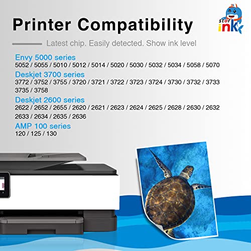 starink 65XL Ink Cartridges Remanufactured Replacement for HP Ink 65 Black/Color for Envy 5000 5055 5052 5014 DeskJet 3700 3772 3755 3752 2600 2622 2652 Printer, 2 Packs