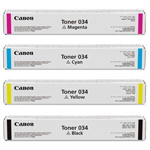 canon crg-034 standard yield 4-color toner cartridge set