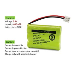 27910 Cordless Telephone Battery Compatible with AT&T 89-1323-00-0 Motorola SD-7501 RadioShack 23-959 23-894 Ni-MH 3.6V(Pack 2)