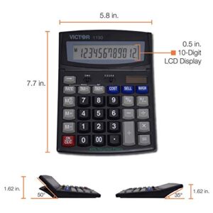 Victor 1190 Desktop Display Calculator, Black, 1" x 5.9" x 7.8"