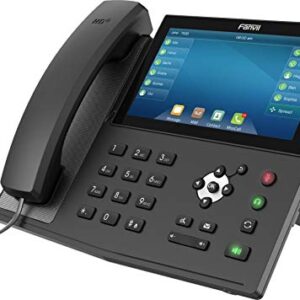 Fanvil X7 Enterprise VoIP Phone, 7-Inch Color Touch Screen, 20 SIP Lines, Power Adapter Not Included