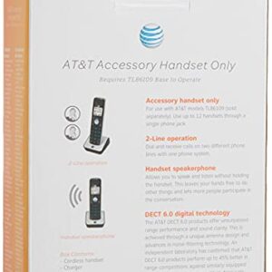 AT&T TL86009 Accessory Cordless Handset, Black/Silver | Requires an AT&T TL86109 Expandable Phone System to Operate