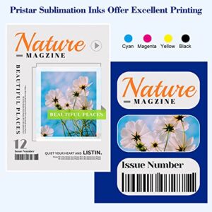 Pristar Sublimation Ink for EPS Ecotank ET 2803 ET-2850 ET-8550 ET-2800 ET 2720 ET 2760 ET-15000 ET-3760 4800 ET-2400 ET-2750 ET-5170 400ml Supertank Printer Autofill Ink for Sublimation Transfer