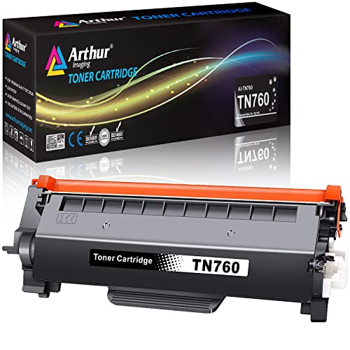 Arthur Imaging WITH CHIP Compatible Toner Cartridge Replacement for Brother TN760 TN 760 TN730 to use with HL-L2350DW HL-L2395DW HL-L2390DW HL-L2370DW MFC-L2750DW MFC-L2710DW DCP-L2550DW (Black 1Pack)