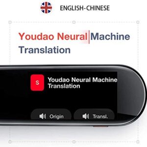 youdao Electronic Language Translator Device Dictionary Pen 2 Portable Scanning Translator for Language Learners Scanning Reading Pen (English Interface)(Need to be Charged to 100% at First use)