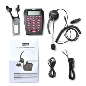 AGPTEK Corded Telephone with Headset & Dialpad for House Call Center Office - Noise Cancellation