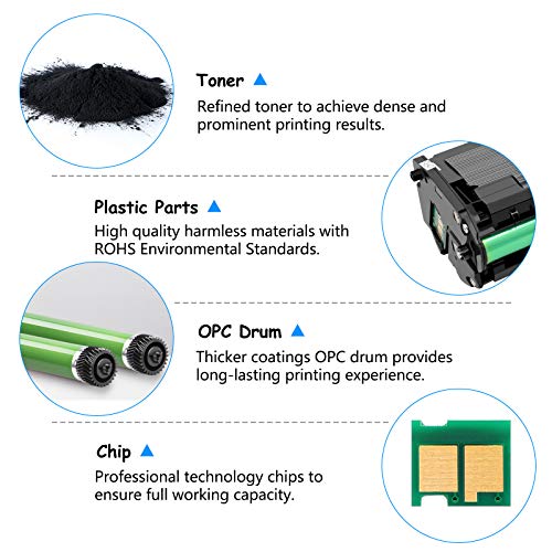 USUPERINK 2 PK Black Toner Cartridge Replacement Compatible for Samsung MLT-D101S MLTD101S to use with SCX-3405W ML-2165W SCX-3405FW ML-2161 ML-2166W ML-2160 ML-2165 SCX-3400F SCX-3401FH