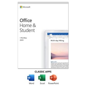 microsoft office 2019 home & student – box pack – 1 pc/mac