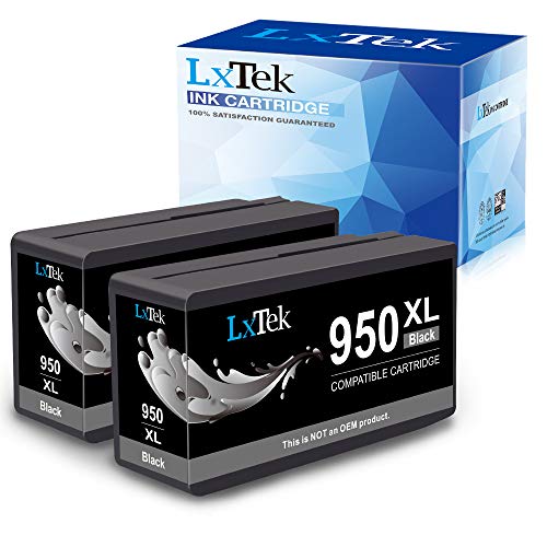 LxTek Compatible Ink Cartridge Replacement for HP 950 950XL to Compatible with OfficeJet PRO 8610 8600 8620 276dw 8630 251dw 8100 8615 8625 8640 8660 271dw Printers (High Yield,2 Black)