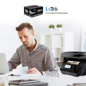 LxTek Compatible Ink Cartridge Replacement for HP 950 950XL to Compatible with OfficeJet PRO 8610 8600 8620 276dw 8630 251dw 8100 8615 8625 8640 8660 271dw Printers (High Yield,2 Black)