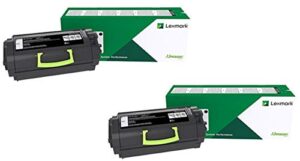 lexmark 501 50f1000 toner cartridge (for ms310, ms410)- 2 pack black