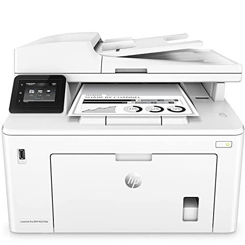 HP Laserjet Pro MFP M227fdw Monochrome All-in-one Wireless Laser Printer, Print&Copy&Scan&Fax, 1200x1200 dpi, 30 ppm, Duplex & Mobile Printing, 2.7" Color Touchscreen Display, Lanbertent Printer Cable